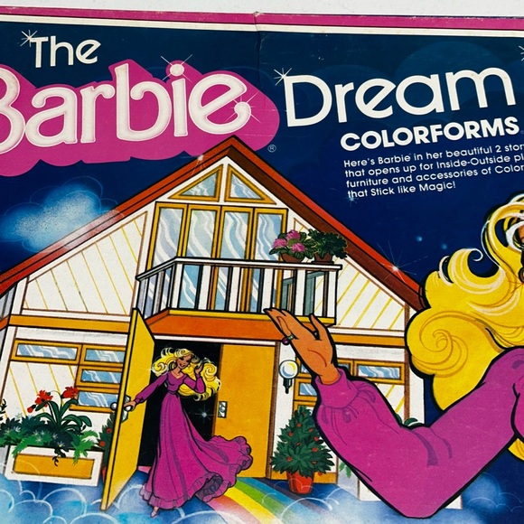 Barbie | Toys | Vintage 979 Barbie Dream House Colorforms Rare Play Set ...